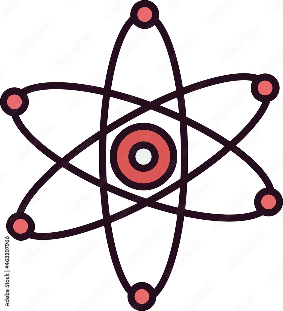 Nucleus Linear Vector Icon Design Stock Vector | Adobe Stock