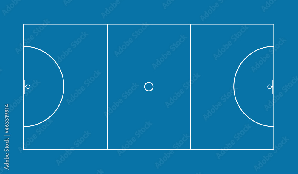 netball pitch sports field template Stock Vector | Adobe Stock