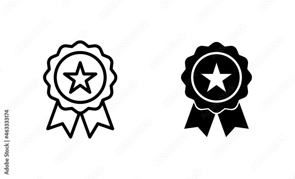 Badge icon set. Awards icon vector. Achieve sign and symbols Stock ...