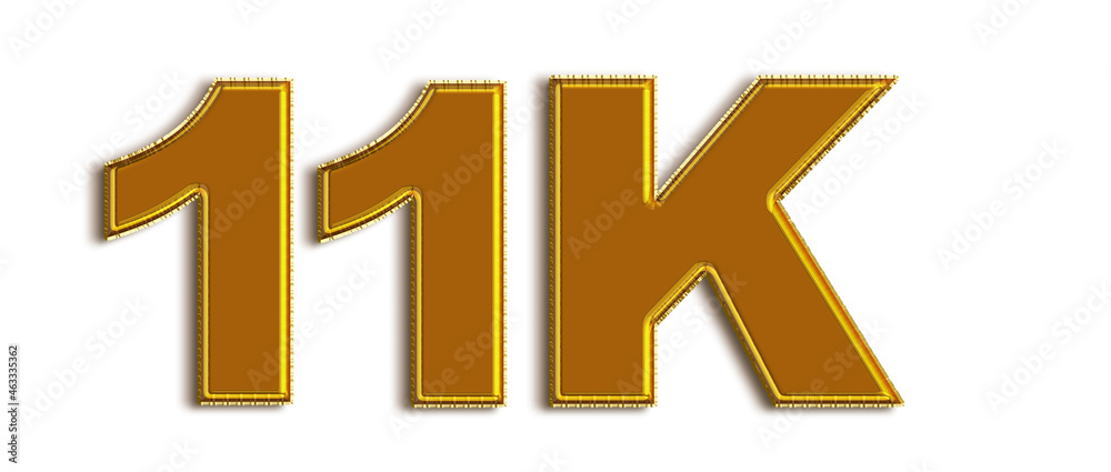 11K likes, followers online social media banner, letters, and icons ...