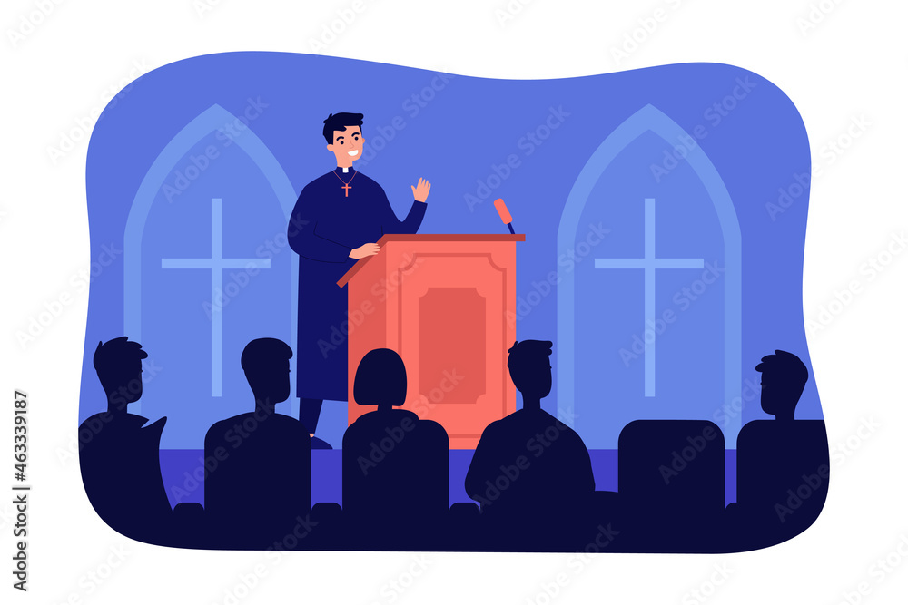 Pastor Predicando Clipart