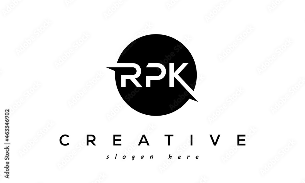 RPK creative circle letters logo design victor Stock Vector | Adobe Stock