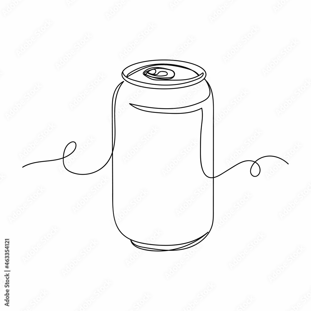 Soda Can Line Drawing