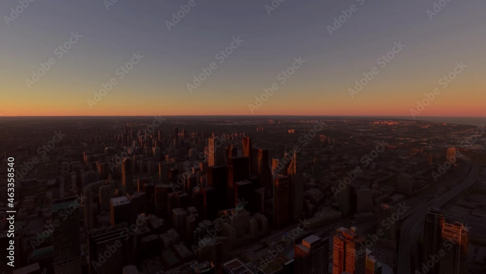 Aerial bird view of Toronto is the capital city of the Canadian ...