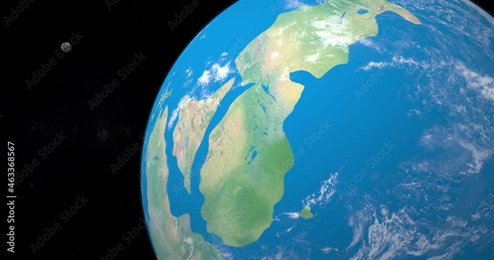 Ancient Pannotia supercontinent in earth planet Stock Video | Adobe Stock