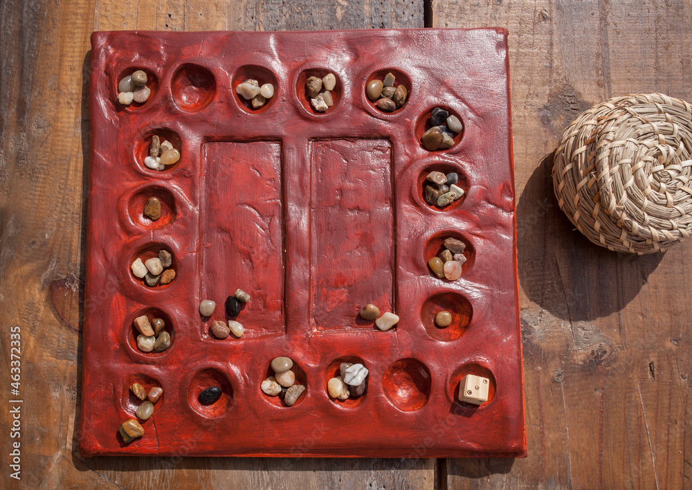 Reconstruction of roman board game Tabula Lusoria. Private recreational ...