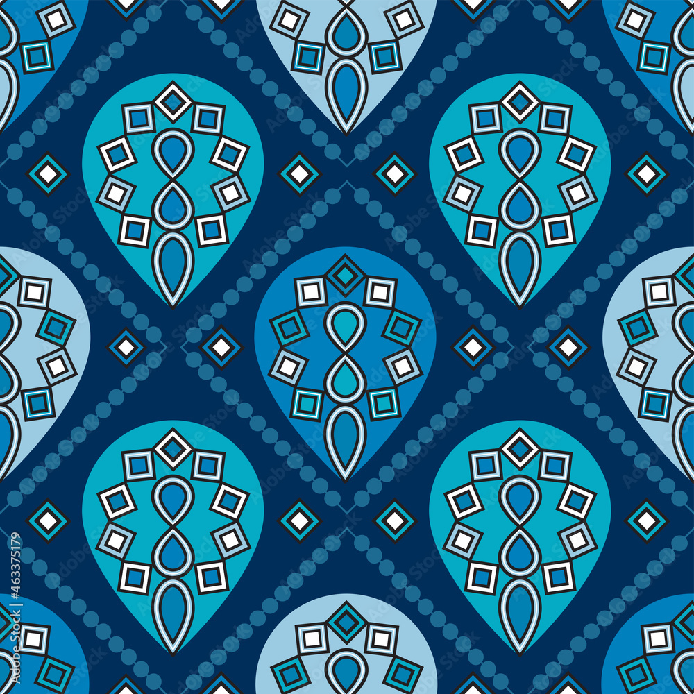 Seamless African Shweshwe Design Pattern for Fabric and Textile Print ...
