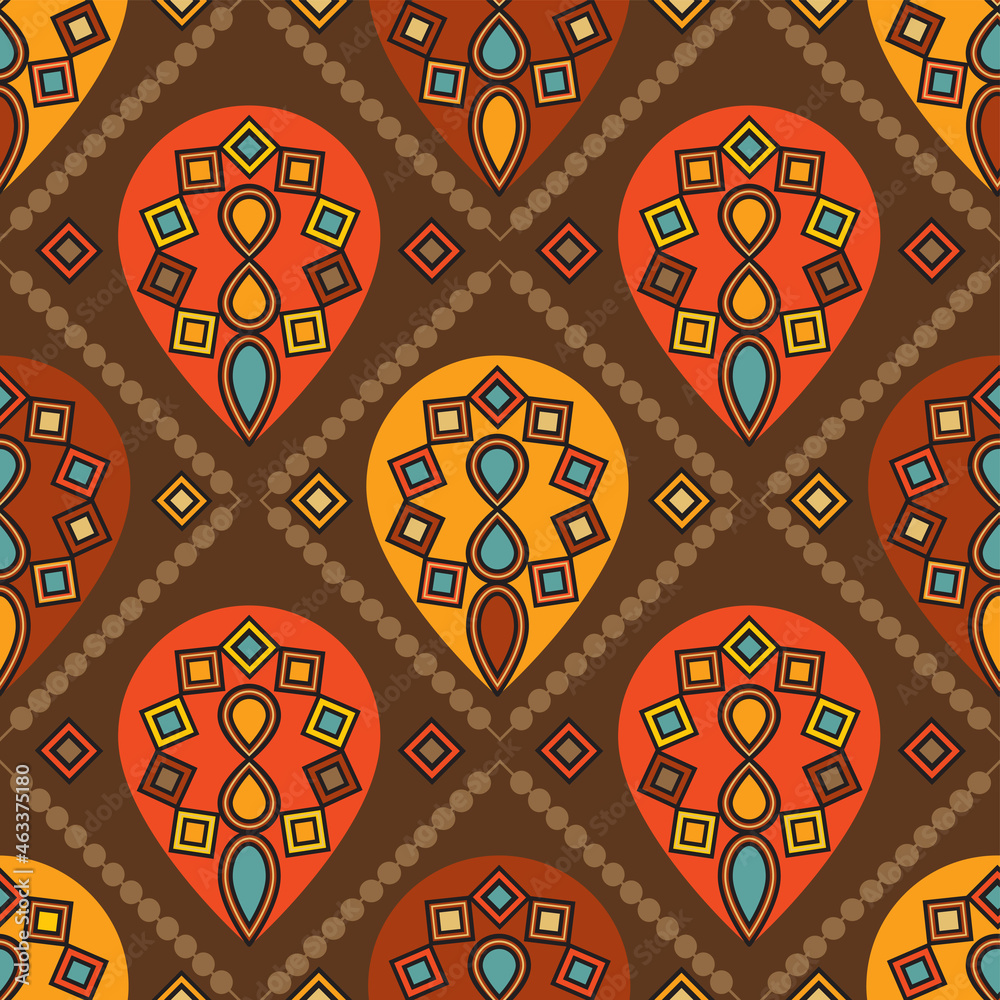Seamless African Shweshwe Design Pattern for Fabric and Textile Print ...