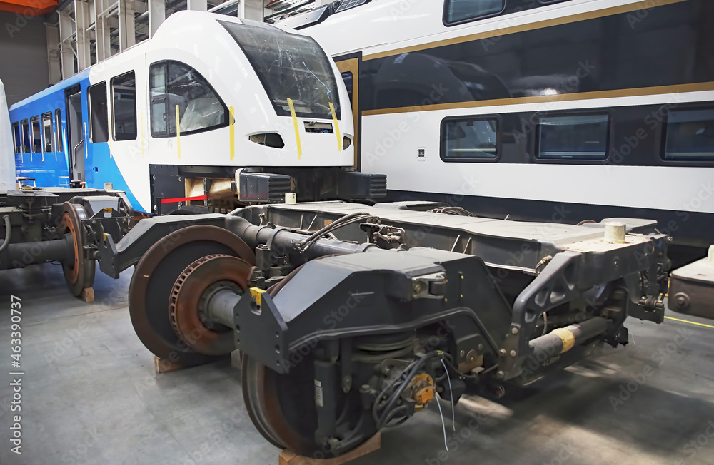 Inside the carriage assembly plant. Production workshop for the ...