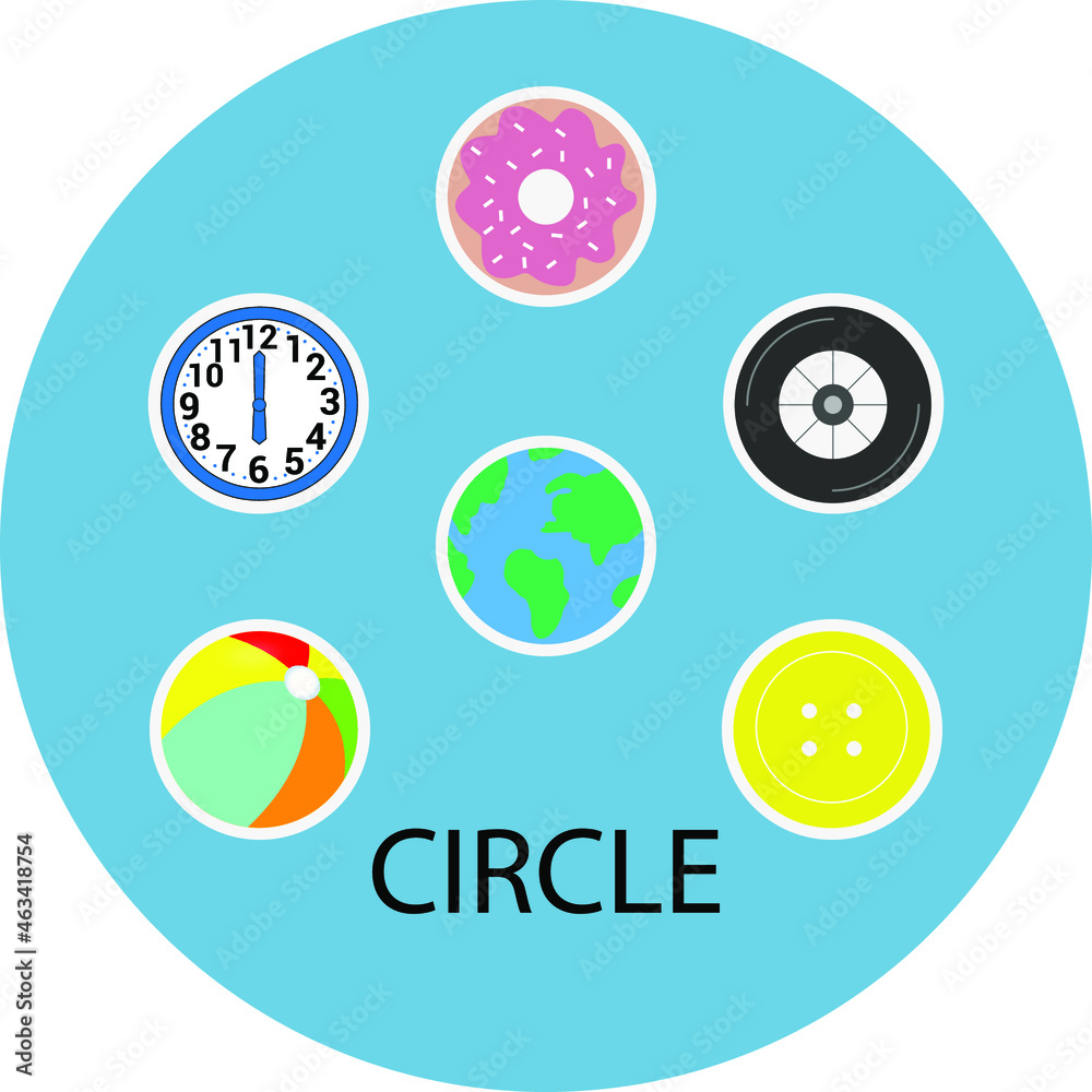 2D Circle Shapes sorting activity mats. Montessori game for kids. Stock ...