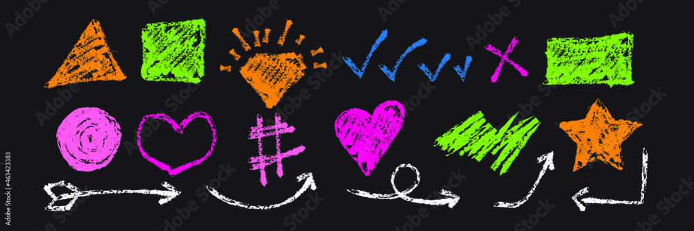 Chalk check mark. Chalkboard check vector Stock Vector | Adobe Stock