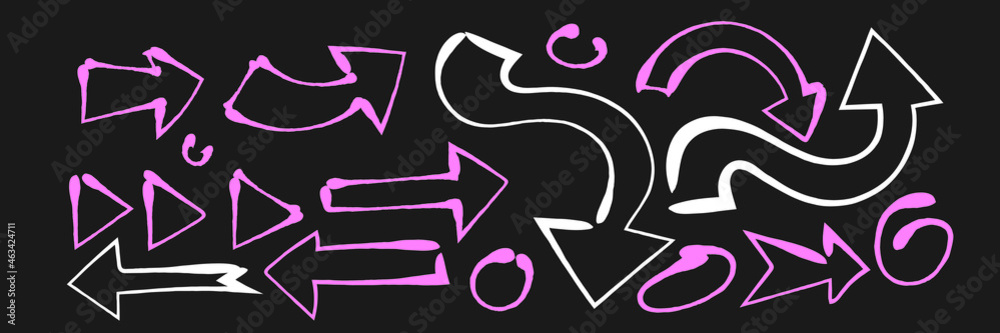 chalkboard arrows vector graphic element. Stock Vector | Adobe Stock