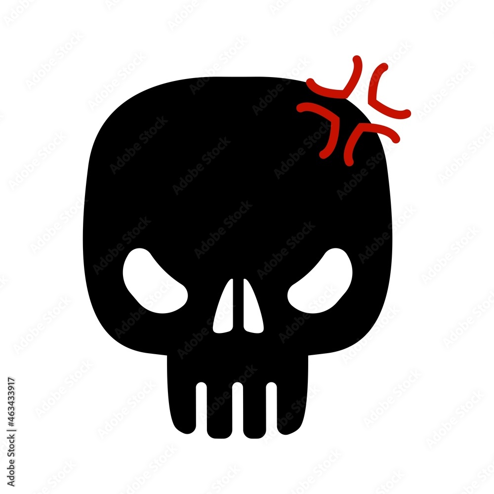 Vector Emoji black Skull set with Different Reactions Isolated on white ...