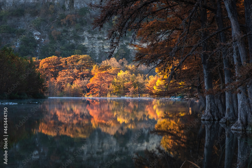 Landscapes of Texas Hill Country in the fall, autumn, season changing ...