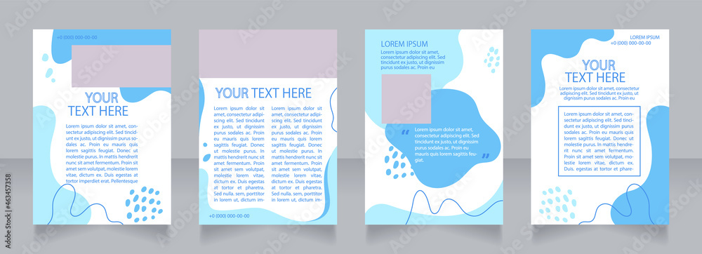 Information technology development blank brochure layout design ...