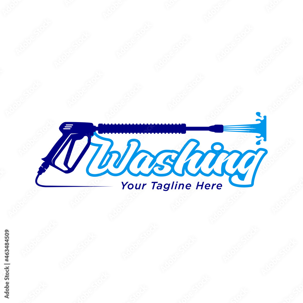 washing logo template,washing vector icon,washing gun silhouette Stock ...