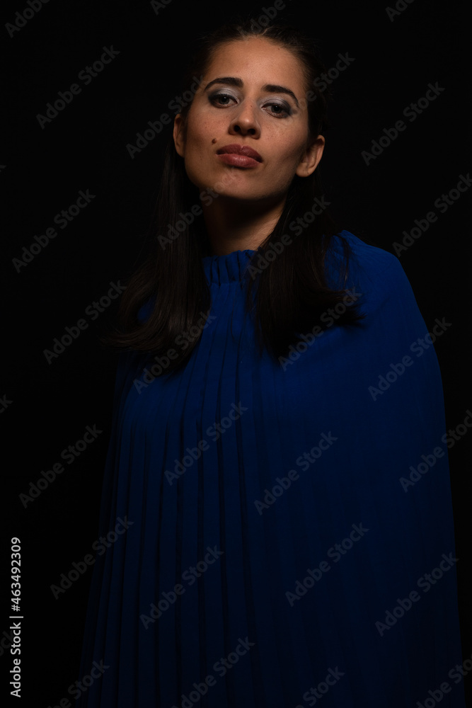 Latin woman. model, young with light skin, tanned. model. with ...