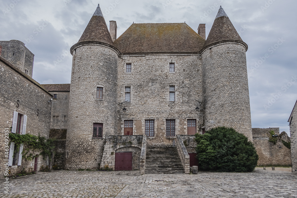 Castle Nemours built in 12th century, consists of a fortress surrounded ...