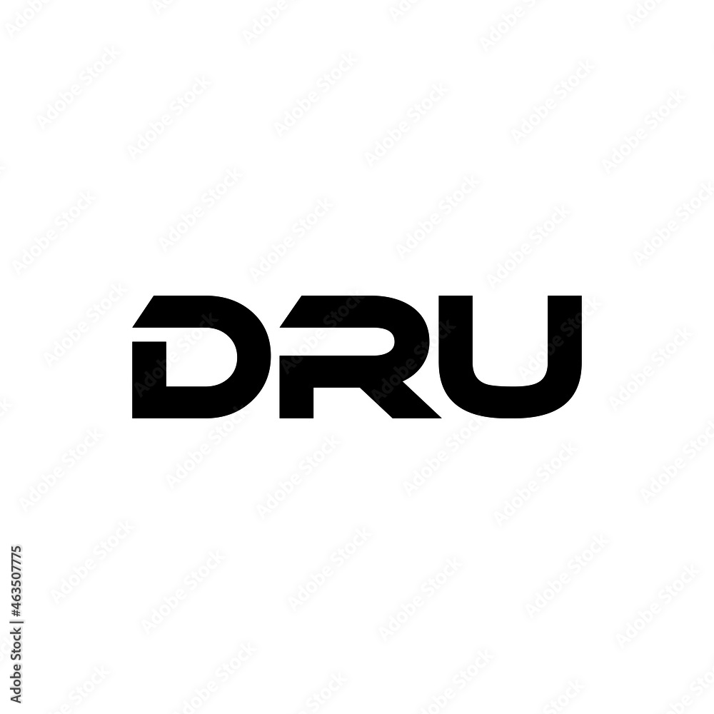 Vettoriale Stock DRU letter logo design with white background in ...