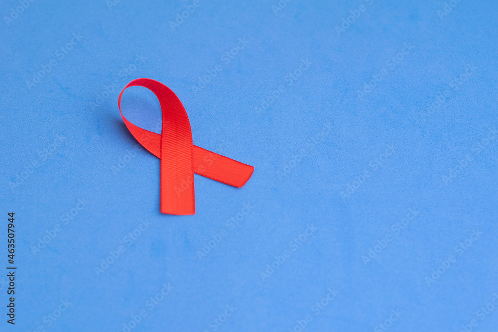 red ribbon of the campaign to prevent AIDS, kidney cancer, head and ...