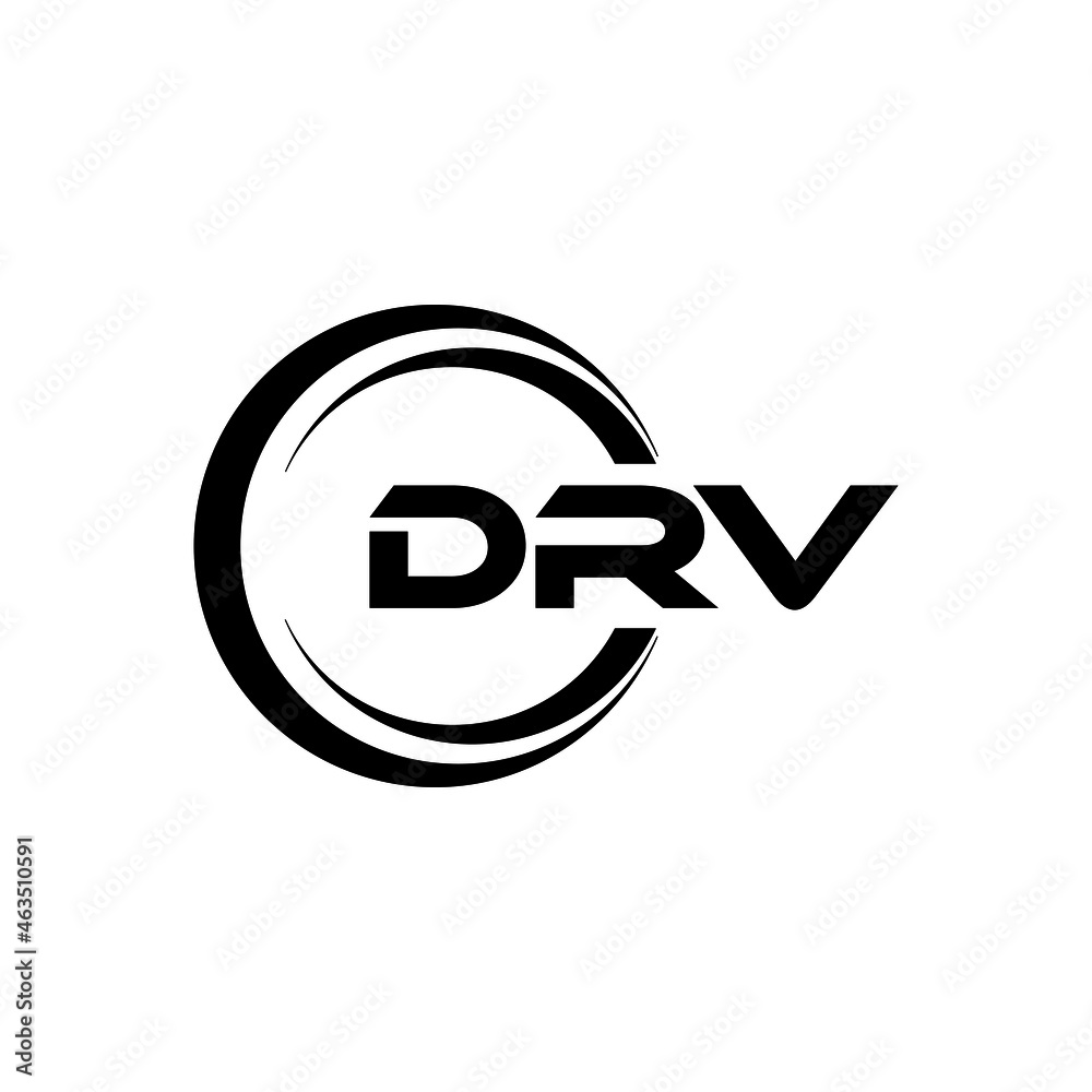DRV letter logo design with white background in illustrator, vector ...