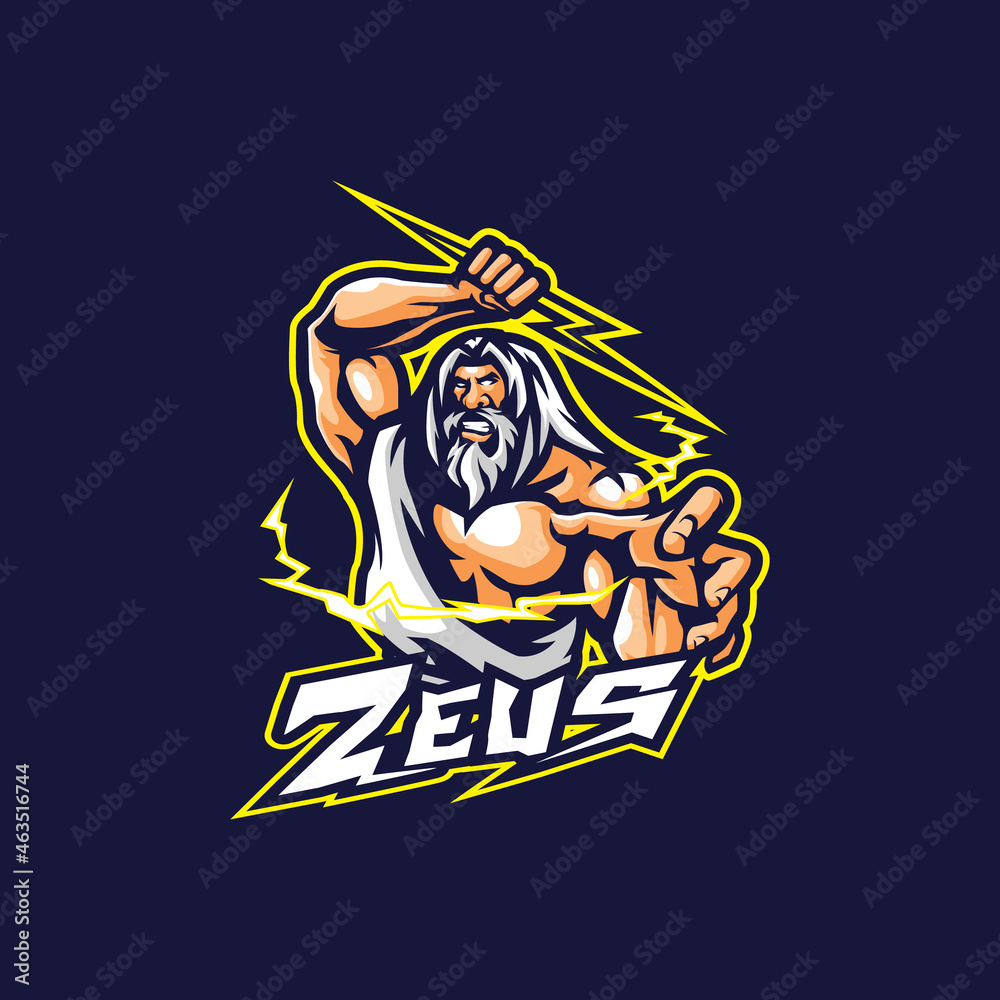 Vetor de Zeus mascot logo design vector with modern illustration ...