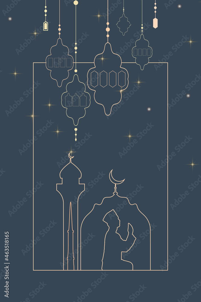 Vecteur Stock Islamic background, Islamic sale poster. Islamic textured ...