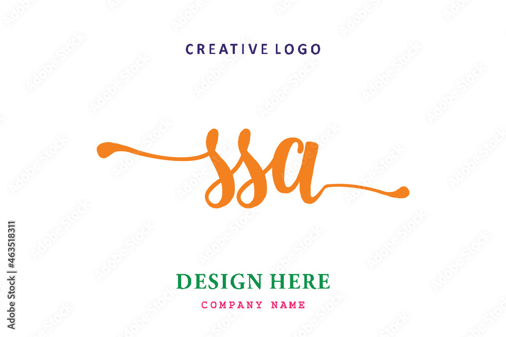 SSA lettering logo is simple, easy to understand and authoritative ...