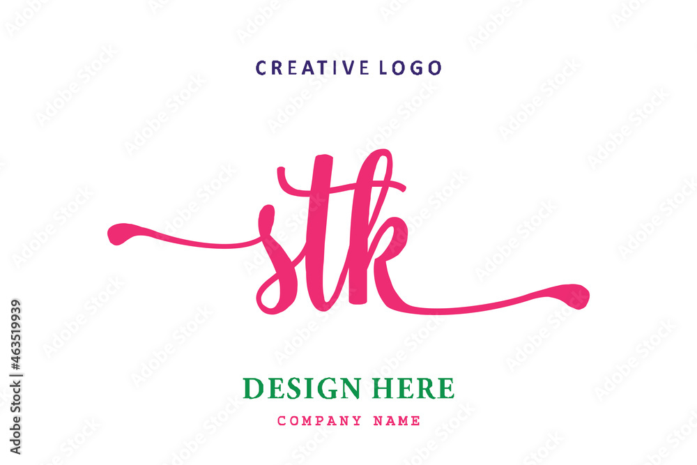 STK lettering logo is simple, easy to understand and authoritative ...