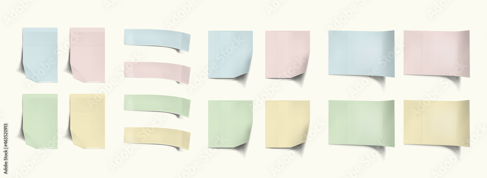 Collection of various memo(note) sticker sets. It is a collection of ...