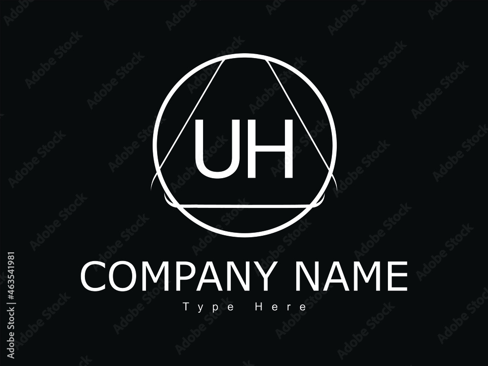 UH Logo Letter design template, Letter uh logo company design, Alphabet ...