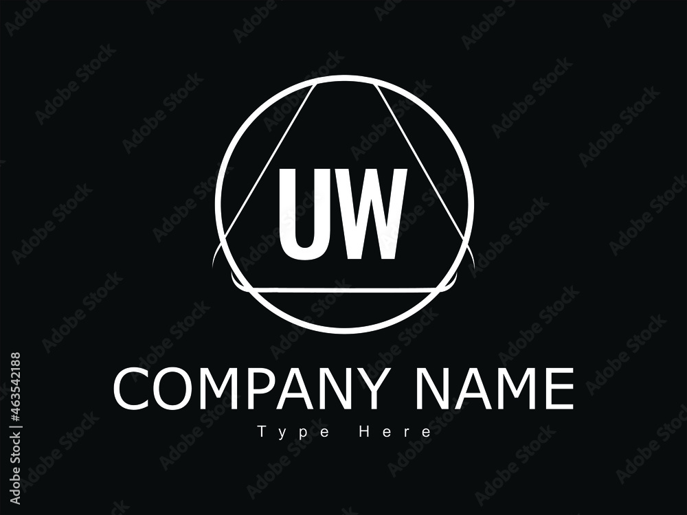 UW Logo Letter design template, Letter uw logo company design, Alphabet ...