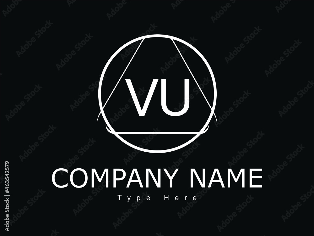 letter VU logo design template, Letter vu for logo company design ...