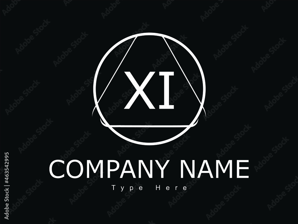 letter XI logo design template, Letter xi for logo company design ...
