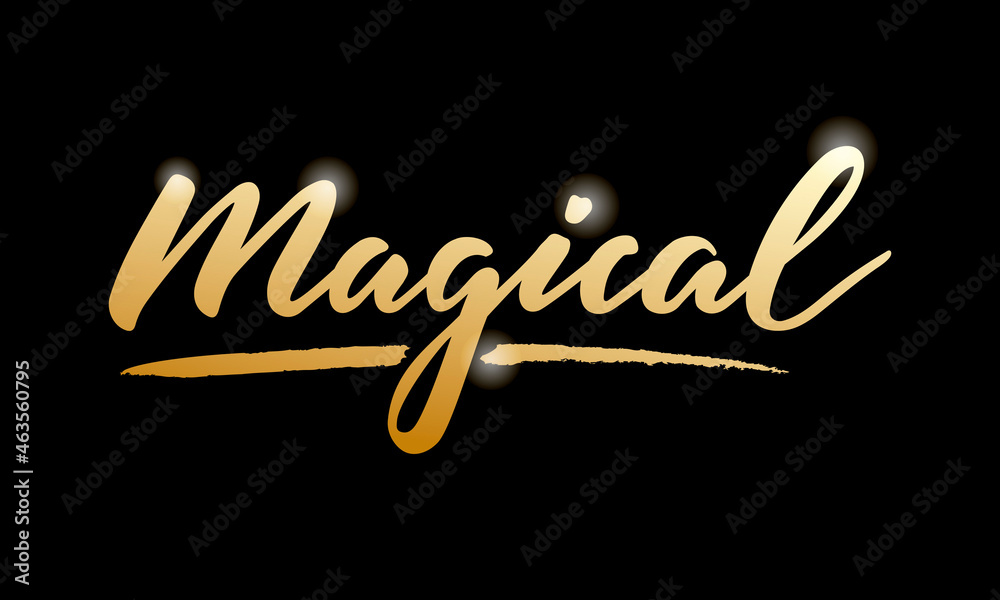 Vector illustration of magical isolated lettering for banner ...