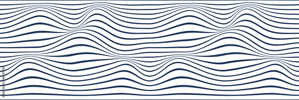 Lined seamless minimalistic pattern with optical illusion, op art ...