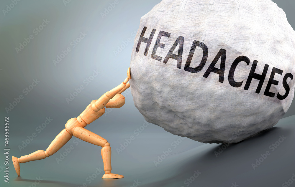 Headaches - depiction, impression and presentation of this condition ...