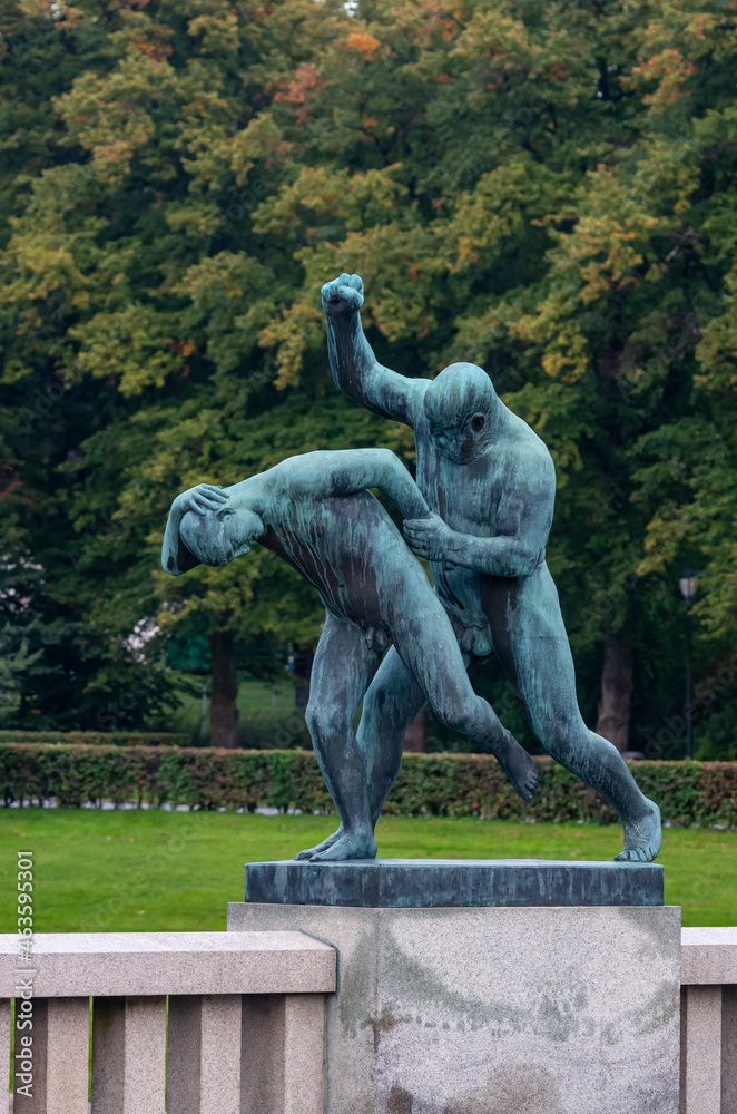 Statues in Vigeland park in Oslo, Norway Stock Photo | Adobe Stock
