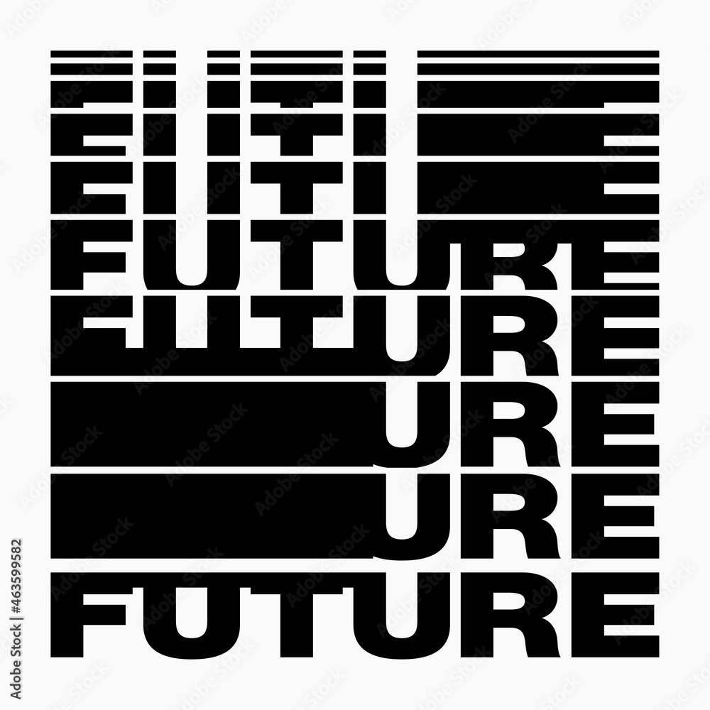 Future Word Lettering Design Stock Vector | Adobe Stock