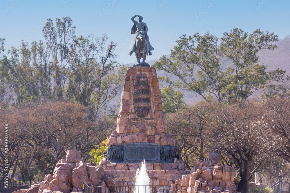 Statue of General Martin Miguel de Guemes in Salta, Argentina Stock ...