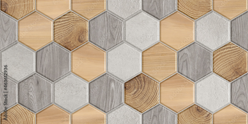 Digital colorful wall tile design for washroom and kitchen. Wood and ...