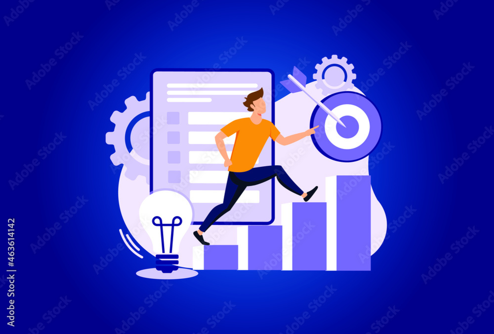 Business mission illustration exclusive design Stock Vector | Adobe Stock