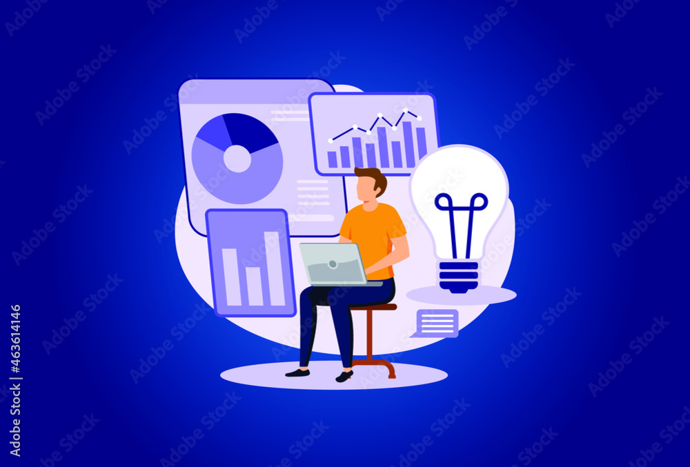 Competitive intelligence illustration exclusive design Stock Vector ...