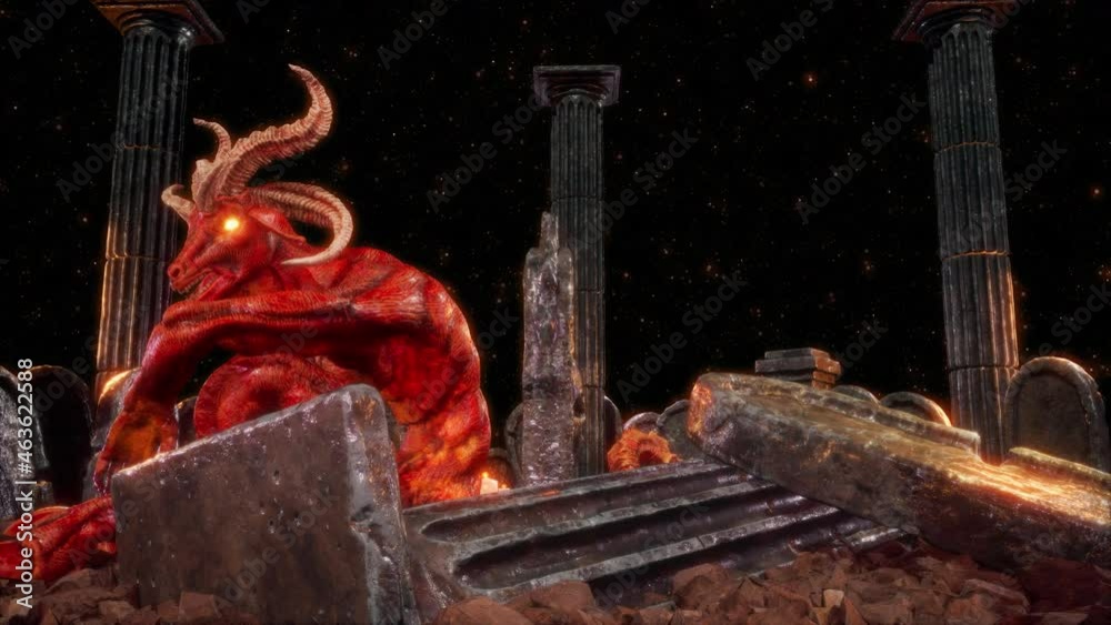 Goat Demon Baphomet VJ Loop - behold to the symbol of hell! Hold your ...