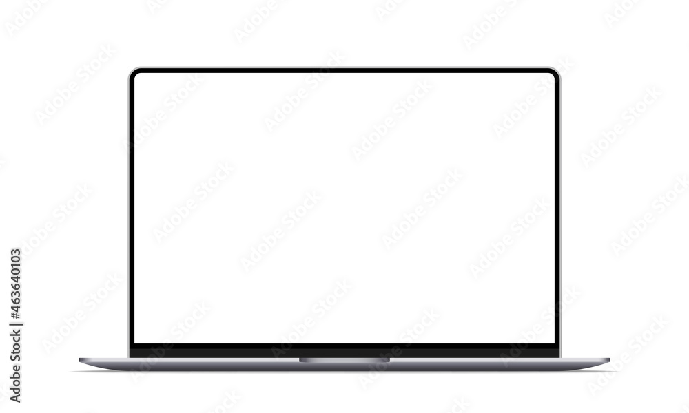 New laptop mockup. Notebook icon. Vector EPS 10. Isolated on white ...