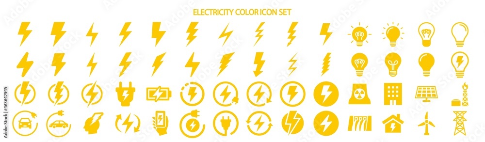 Power related icon set Stock Vector | Adobe Stock