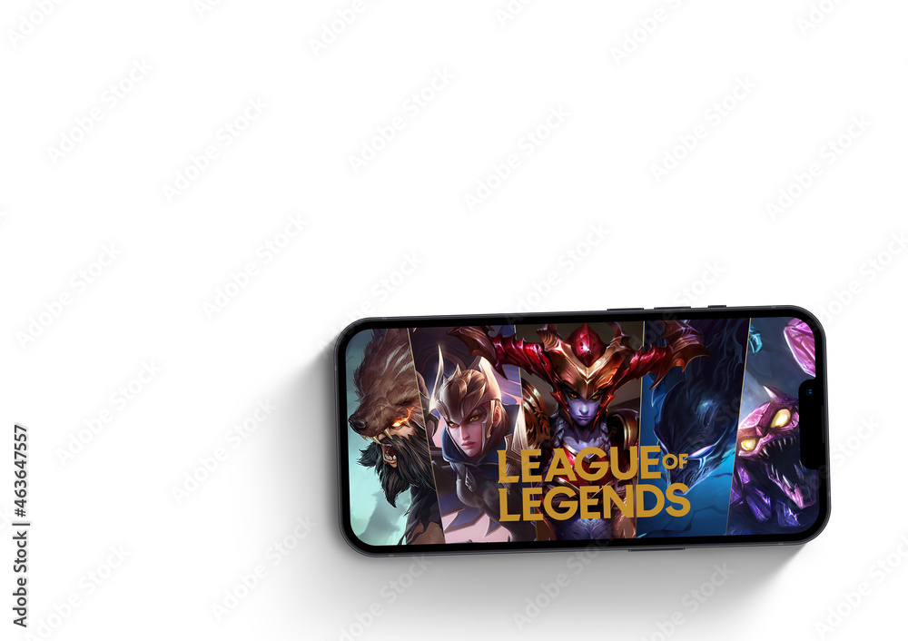 League of Legends (LOL) mobile game app on iPhone 13 Pro smartphone ...
