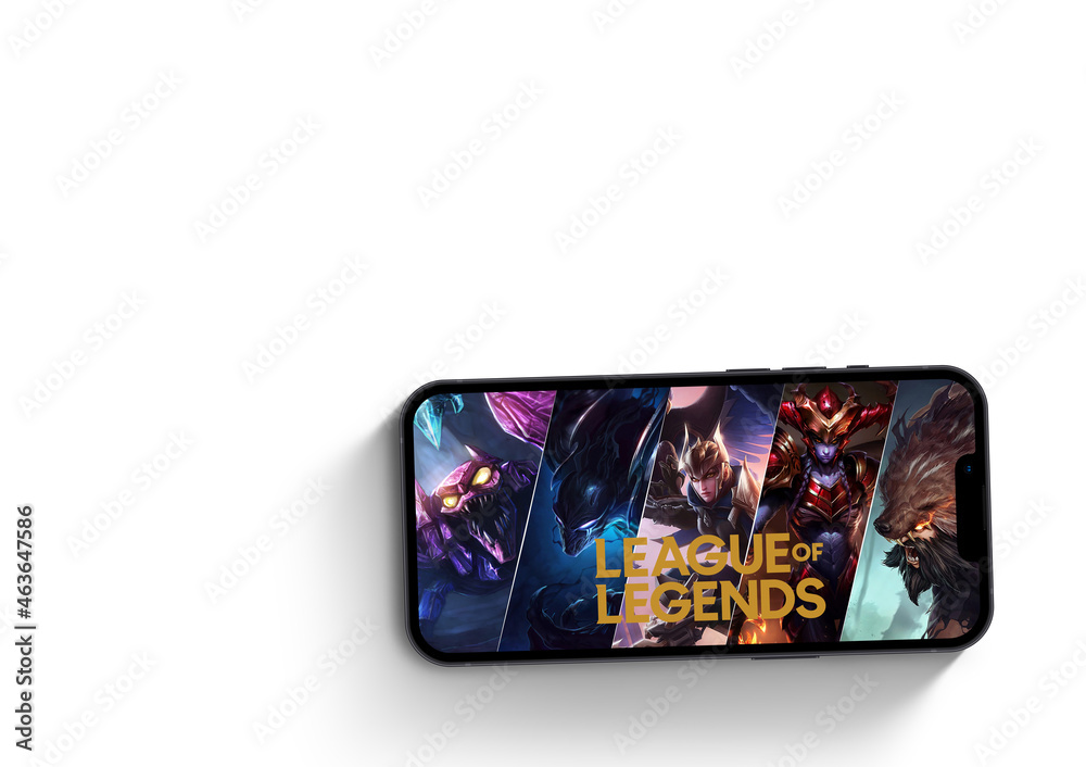 League of Legends (LOL) mobile game app on iPhone 13 Pro smartphone ...
