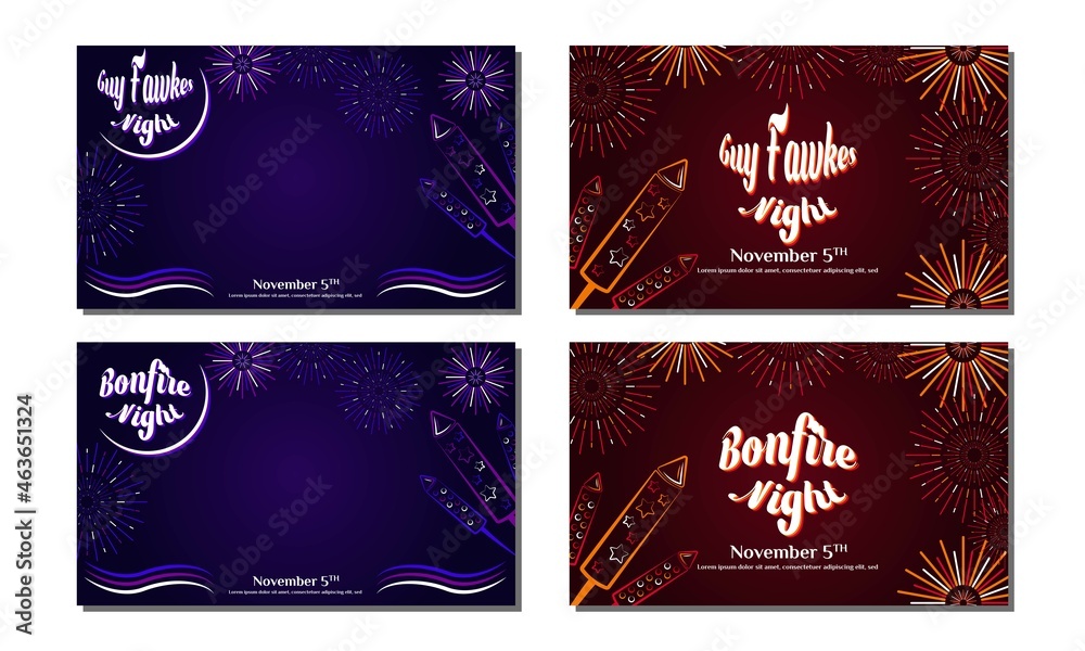 Bonfire Night Flayer. Guy Fawkes Day Background or Greeting Card Design ...