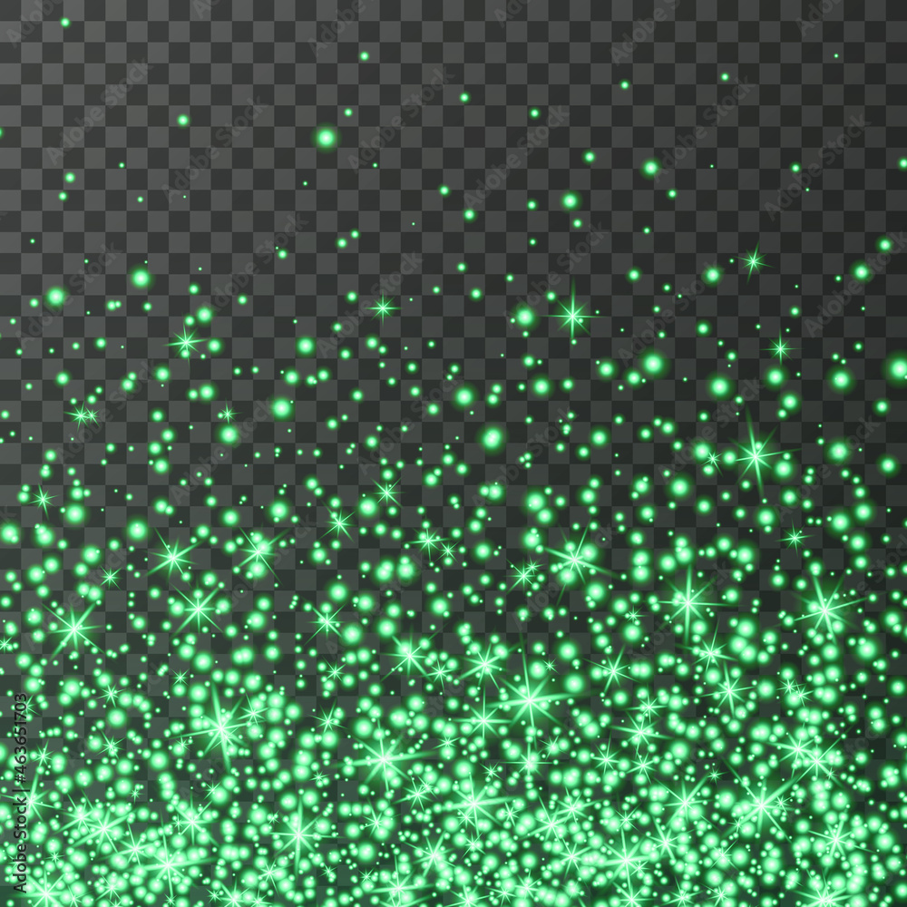 Green glitter sparkle on a transparent background. Colorful Vibrant ...